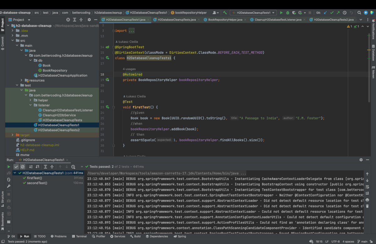 Springboot Resetting H2 Database Before Each Integration Test Better Coding 6795