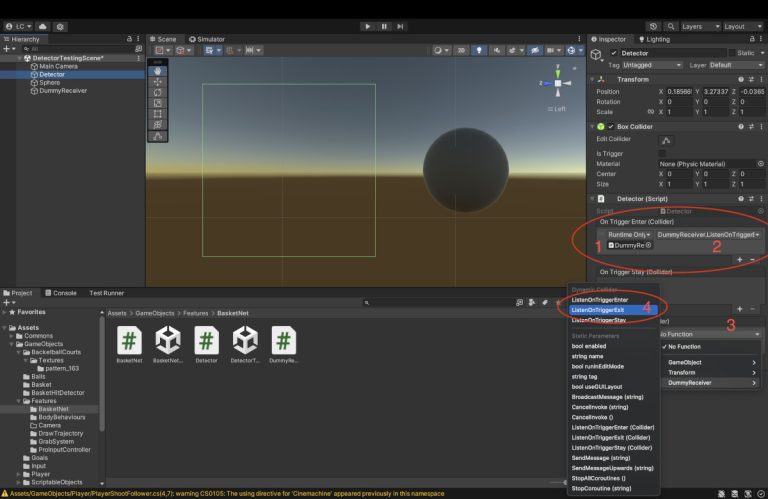 Unity3D: Build Flexible detector script using UnityEvent system – Better-Coding